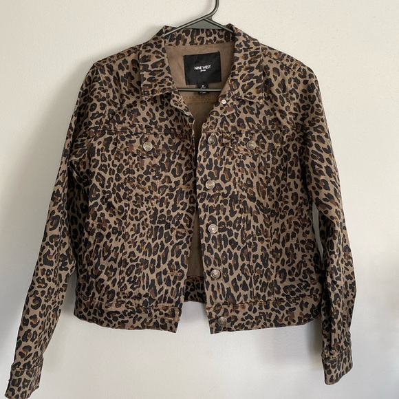 Nine West | Jackets & Coats | Leopard Denim Jacket | Poshmark